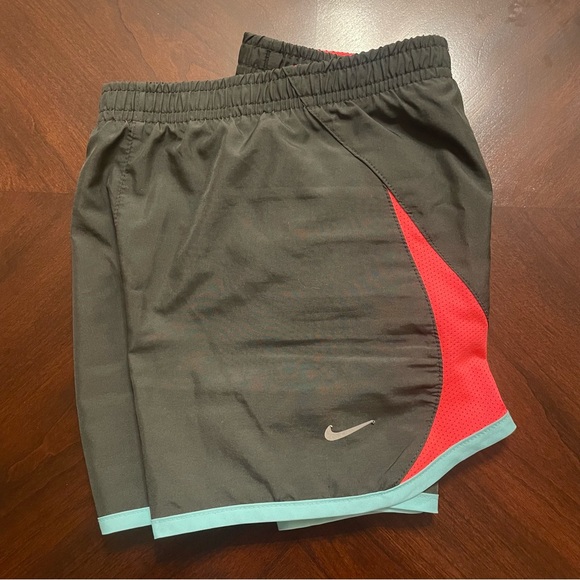 Nike | Shorts | Nike Gray Hot Pink And Turquoise Workout Shorts | Poshmark